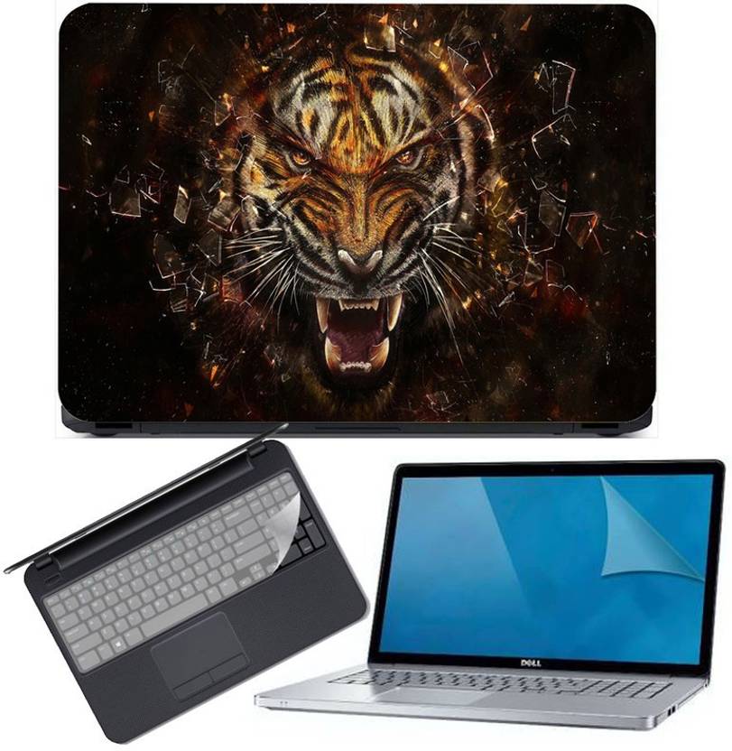 LIKEIT Laptop Printed stickers & Skin (Matte Finish), Multicolor 3 in 1 ...