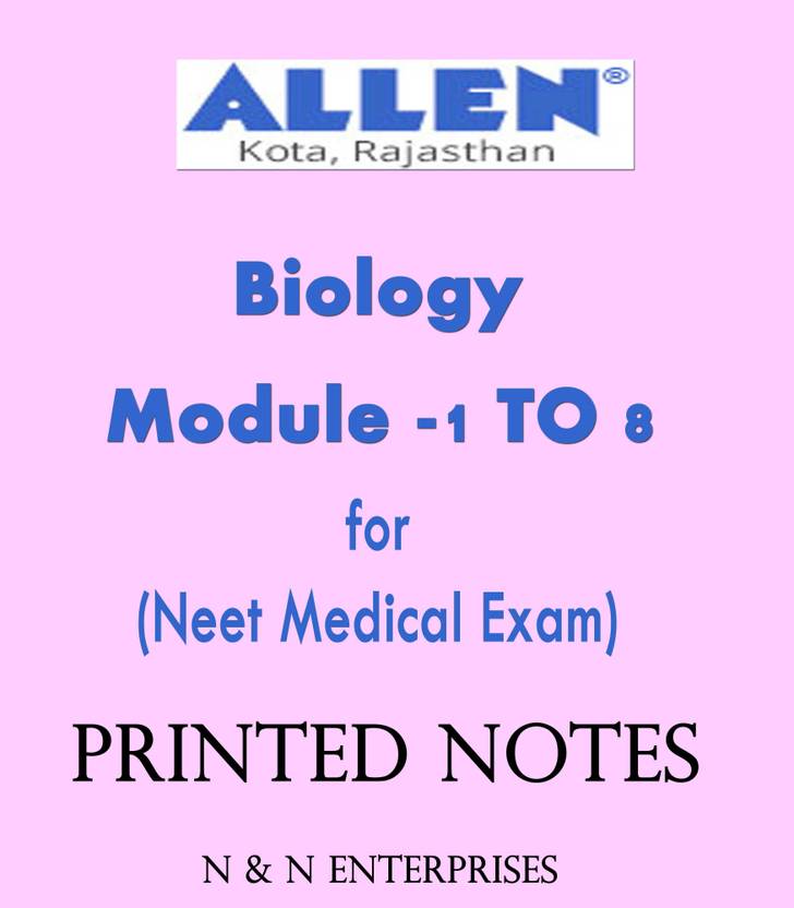 Allen Career Institute Biology Module 1to 8 Printed Notes For Neet ...
