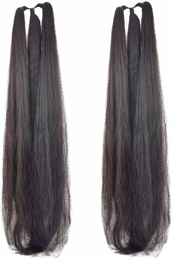 Crazy Hair Women's Thick Nylon False Extension, 28 inch (Black) SET OF ...