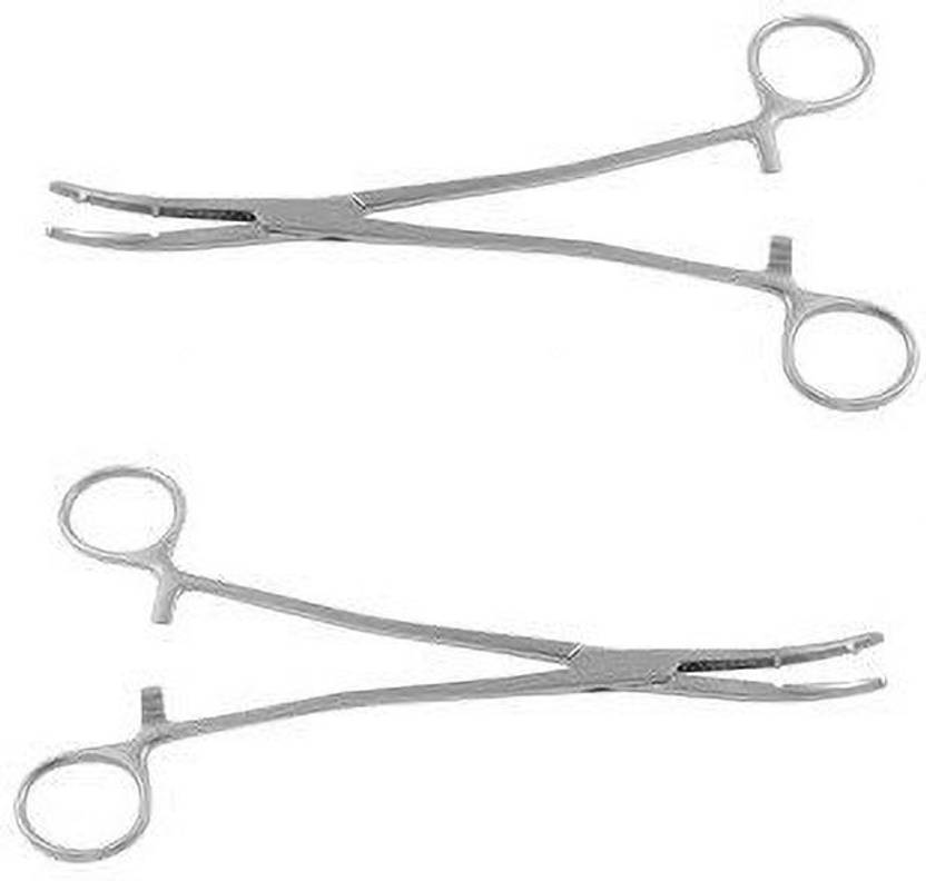 FusionKraft Heaney Hysterectomy / Uterine Clamp Forceps, Double Tooth, Curved Jaws, 8.25" (Pack ...