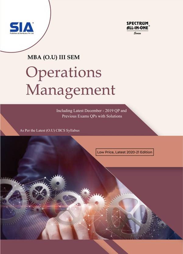 Operations Management, MBA III-Sem (O.U) As Per The Latest CBCS ...