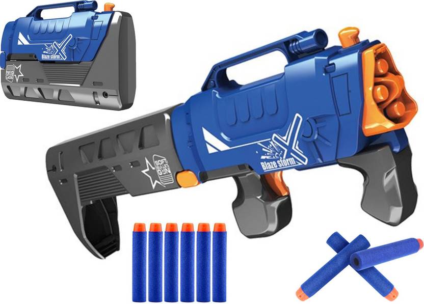 Toyshack Manual Foldable Blazer Gun with 10 Foam Bullets for Kids Guns ...
