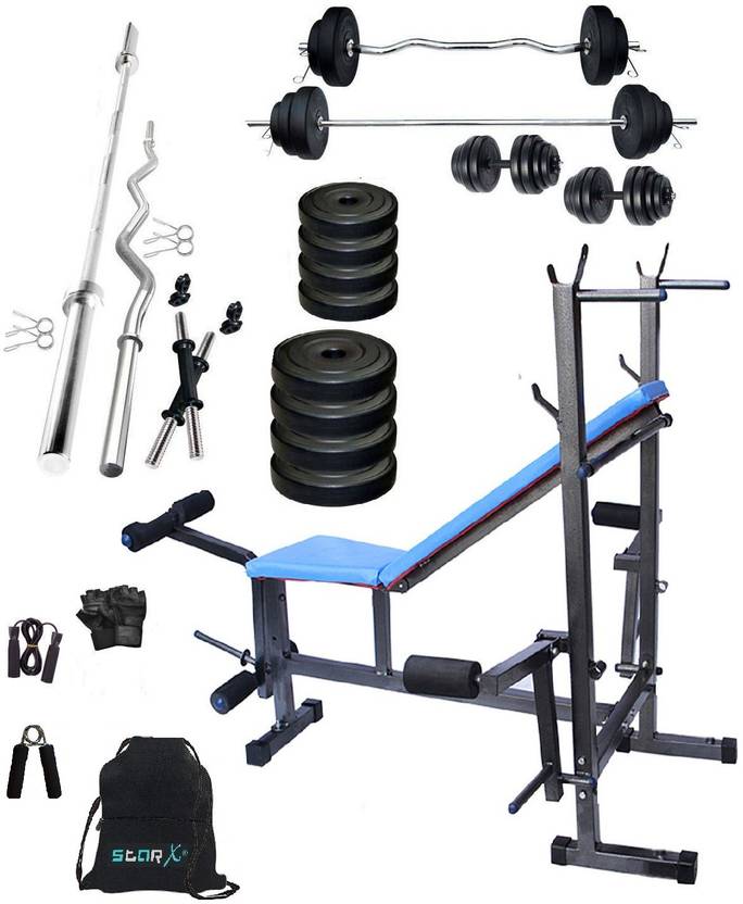 Star X 70 kg 70 kg Home Gym Combo with 8 in 1 bench Home Gym Combo ...