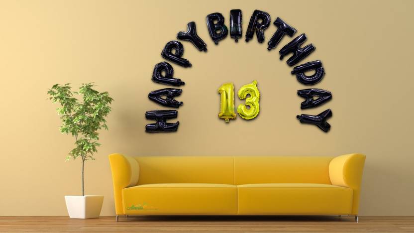Flipkart.com | Almoda Creations Solid Happy 13 Birthday Banner Foil ...
