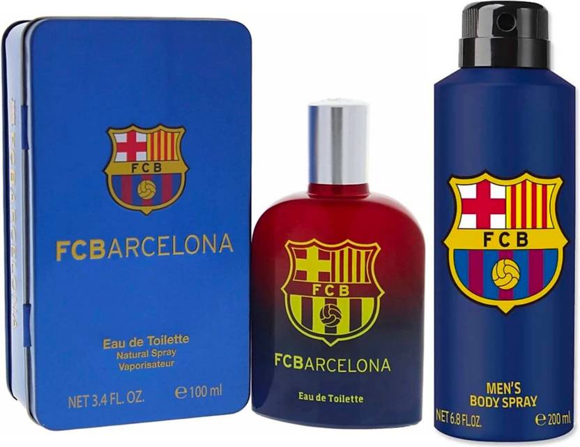 FC Barcelona fcb blue perfume deo set Body Spray - For Men & Women ...
