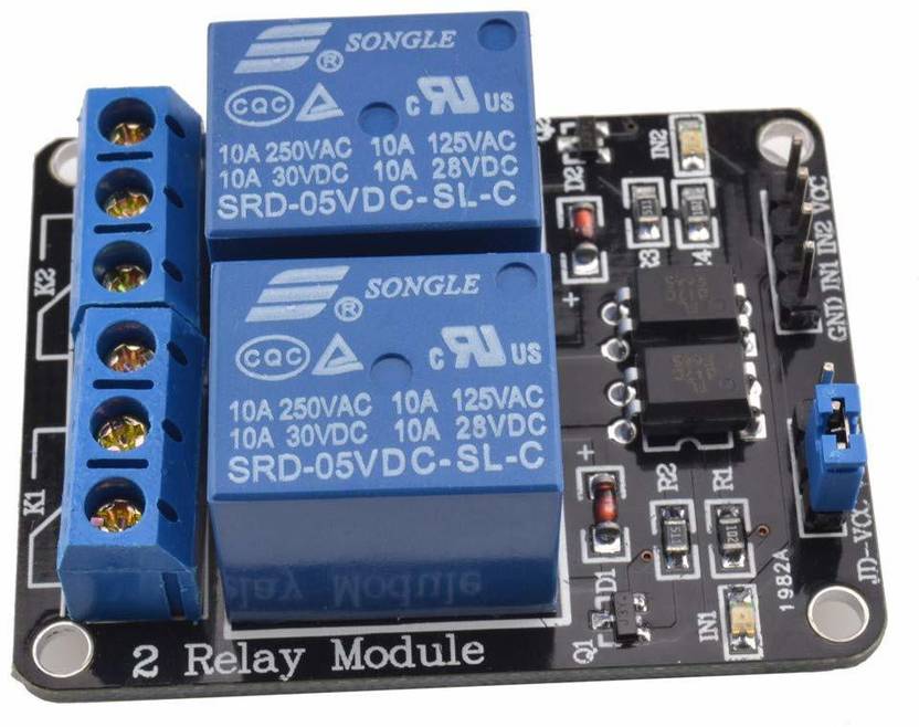 Ihc micrbot 5V 10A 2 Channel Relay Module Shield for Arduino Electronic ...