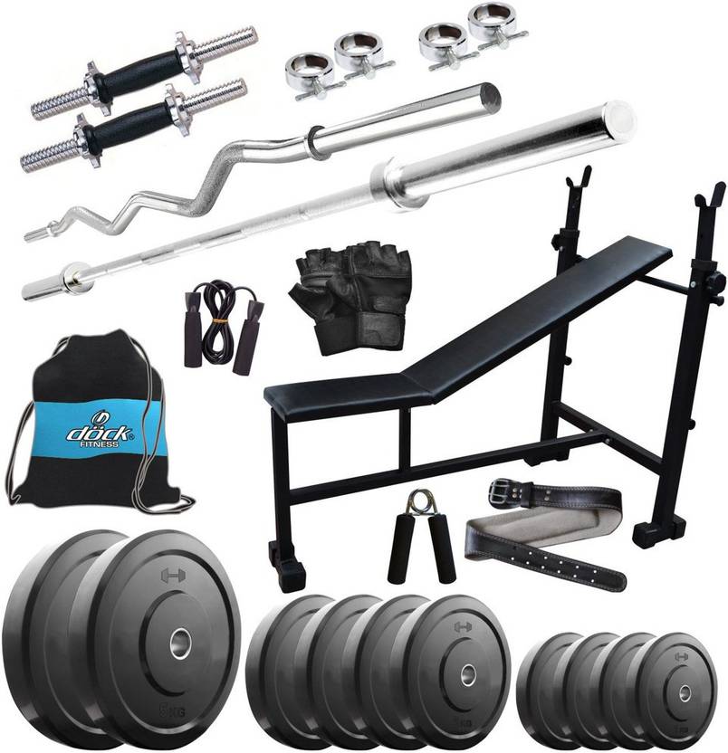 Dock 30 kg DB-30KGCOMBO6 Home Gym Combo Price in India - Buy Dock 30 kg ...