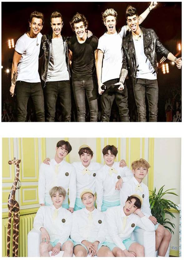 Band Members-One Direction and BTS Sticker Poster Combo|Sticker Poster ...