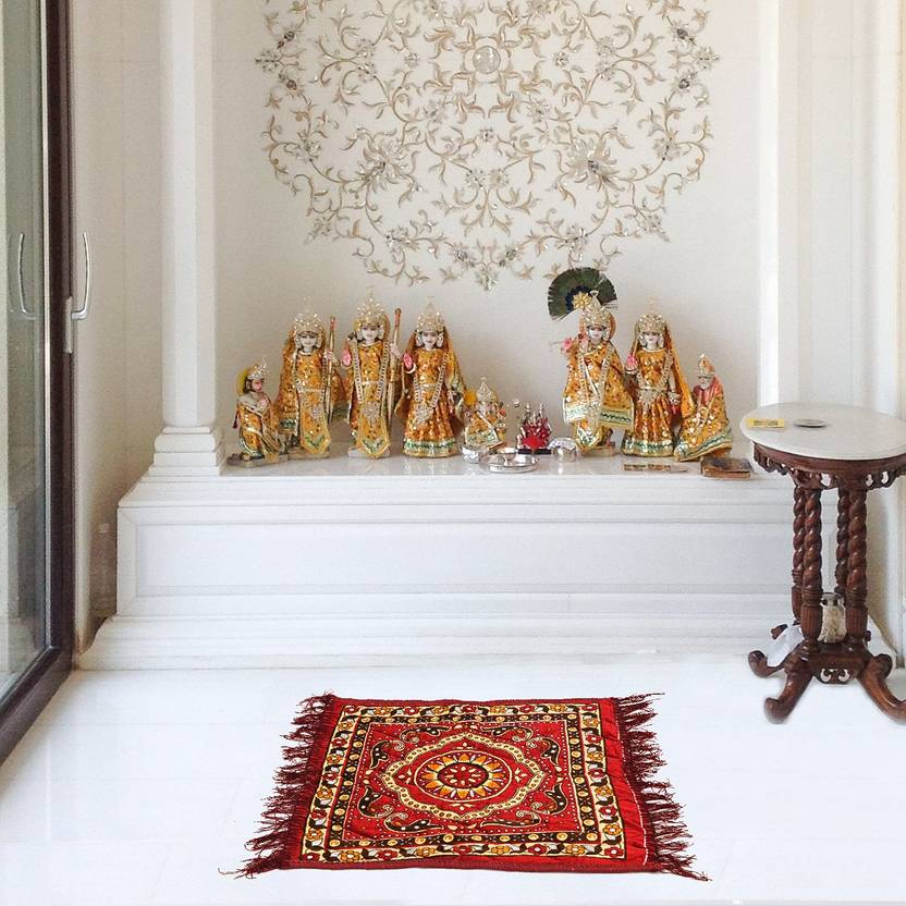Honey Home Velvet Pooja Aasan/ Velvet puja mat aasan/ Pooja mat/ Pooja ...