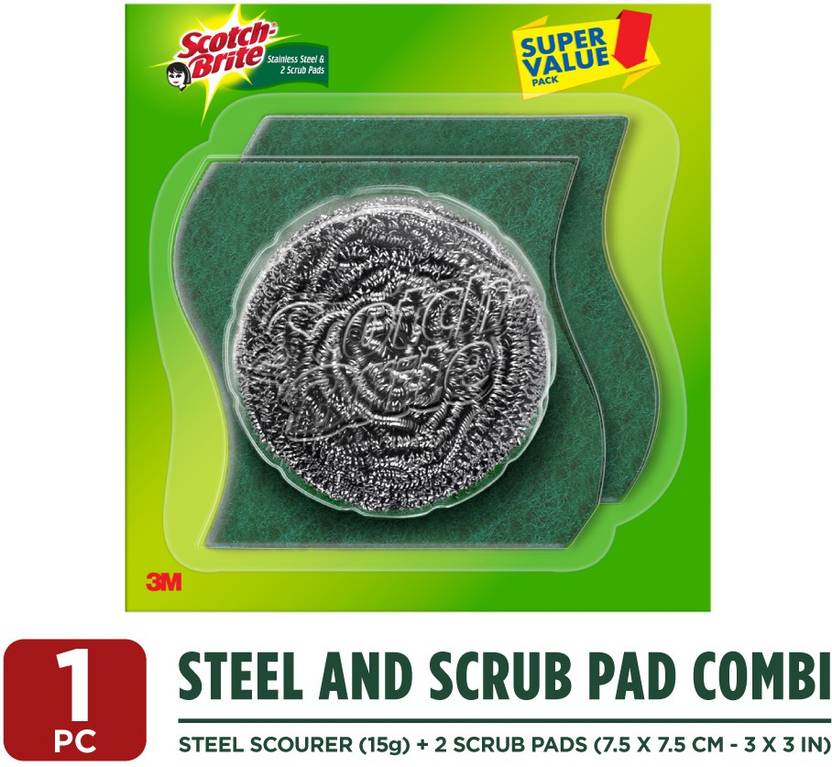 Scotch-Brite Stainless Steel Scrub Pad, Stainless Steel Scrub Price in ...