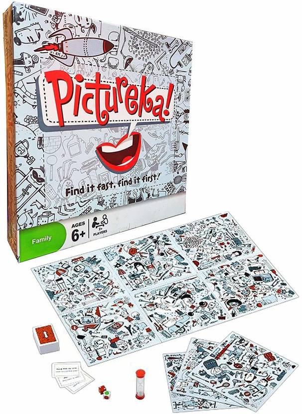 AKSHAR Pictureka Board Game for Kids & Adults with Playing Card and ...