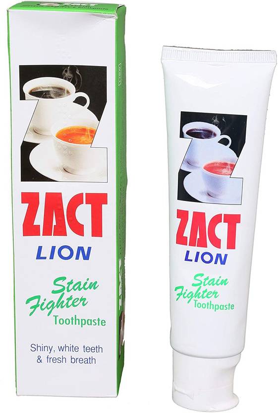 Zact Lion Teeth Whitening Toothpaste Cum Stain Fighter Super Whitening (160 gm) Toothpaste - Buy ...