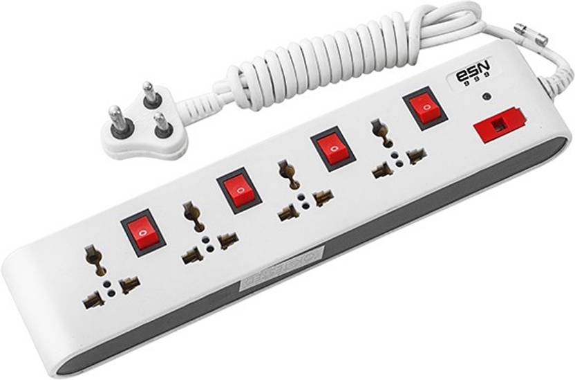 ESN 999 Multi Purpose Wonder 4+4 Power Strip,Universal Sockets With 2m ...