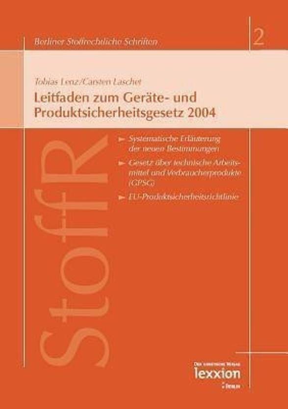 Leitfaden Zum Gerate- Und Produktsicherheitsgesetz 2004: Buy Leitfaden ...