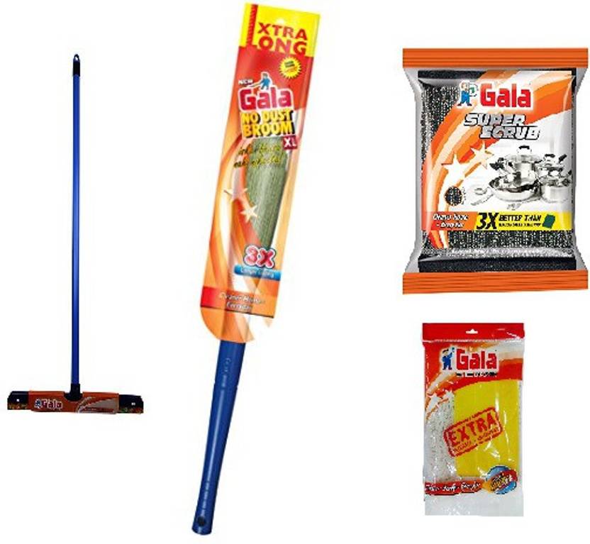 GALA No dust broom xl + free scrub pad+Poucha+ Angel Wiper Broom Price ...