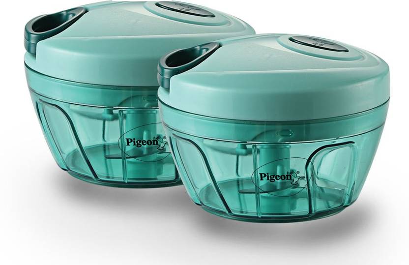 Pigeon Handy chopper, triple blade, green colour with pull cord ...