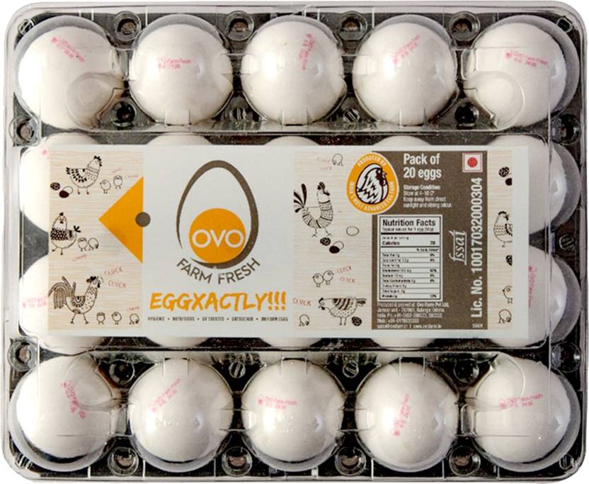OVO Farm Fresh Premium Hen White Eggs Price in India - Buy OVO Farm ...