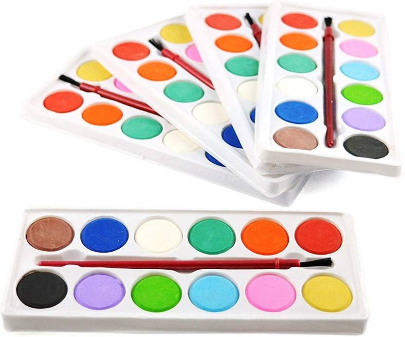Flipkart.com | ShubhKraft Watercolor Tray Colouring Kit for Kids Sketch ...