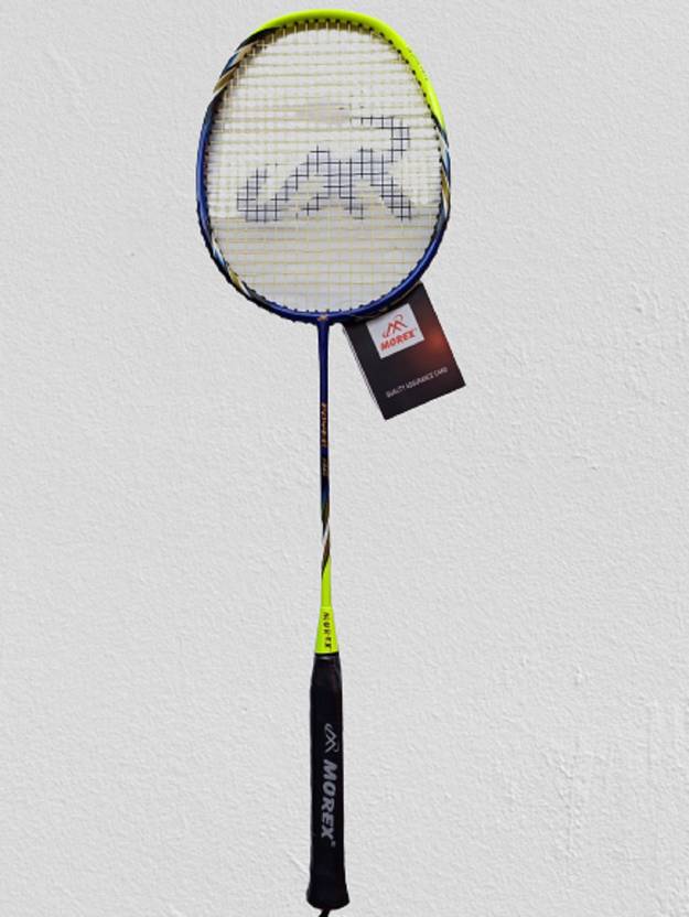 Morex BADMINTON RACKET PACK OF 1 WITH COVER Yellow, Blue Strung ...
