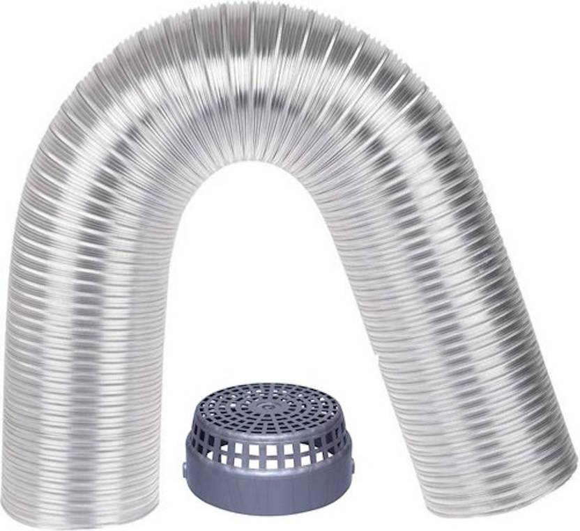 TBC Premium Chimney Aluminium Duct Pipe 6 Inch & 5ft long with Cowl ...