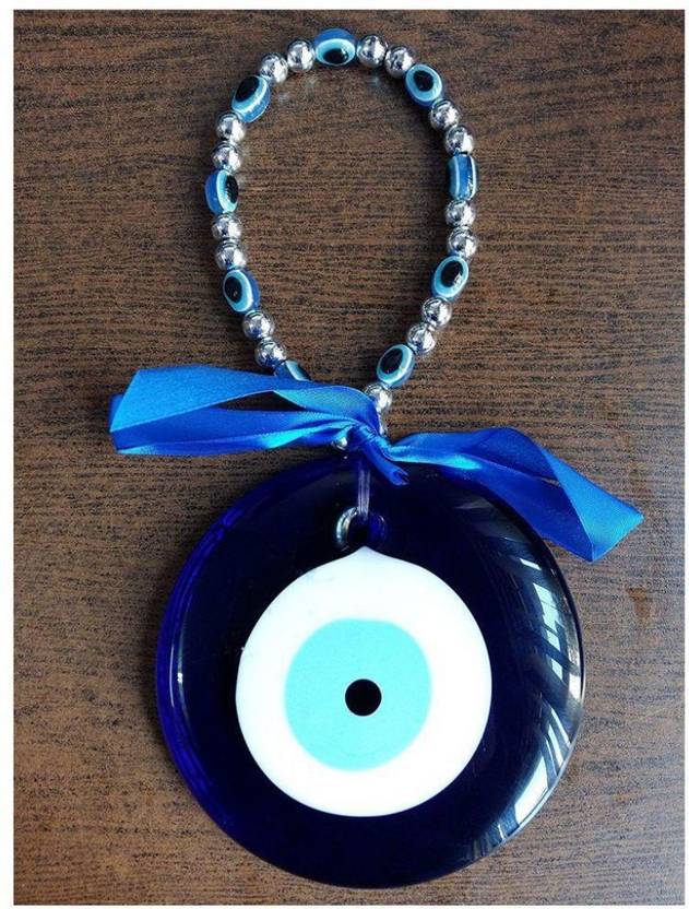RM. Glass Evil Eye Hanging Decorative Showpiece - 5 cm Price in India ...