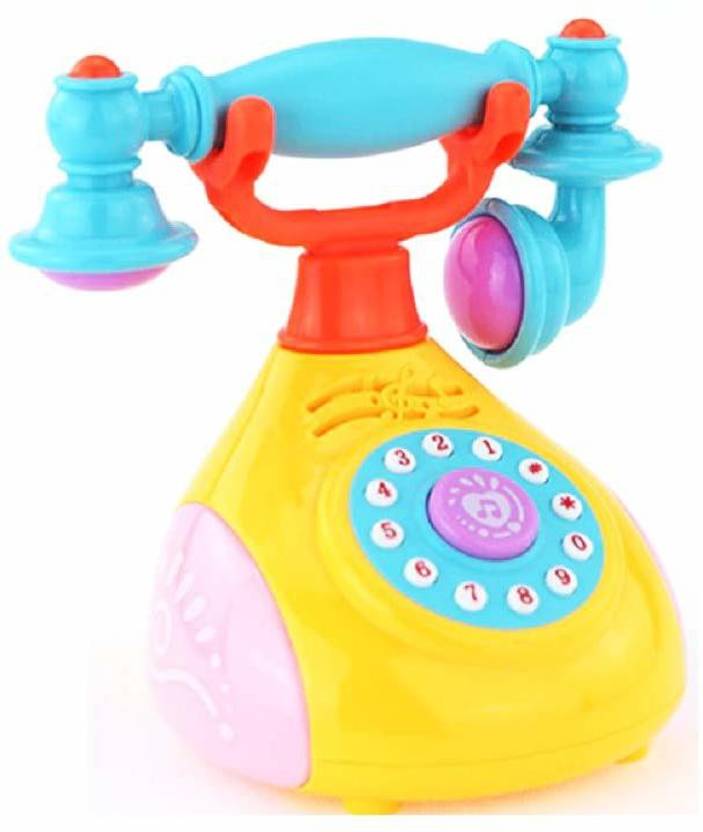 PEZYOX Musical Toys Children's Phone Toy Simulation Retro Phone ...