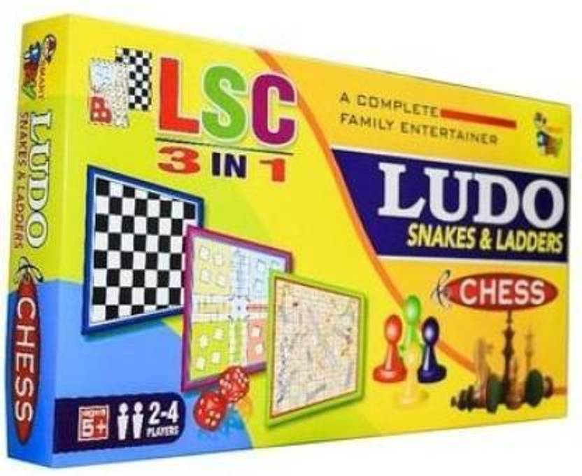 TECHNOHOLIC 3 in 1 Ludo chess snake & ladder Party & Fun Games (S66) Board Game Party & Fun ...