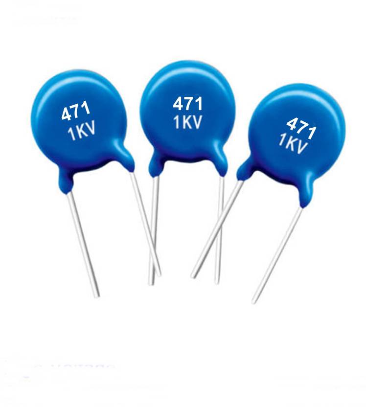 e4u 471pF 1KV Radial Blue Ceramic Disc Capacitor - 20 No's Electronic ...