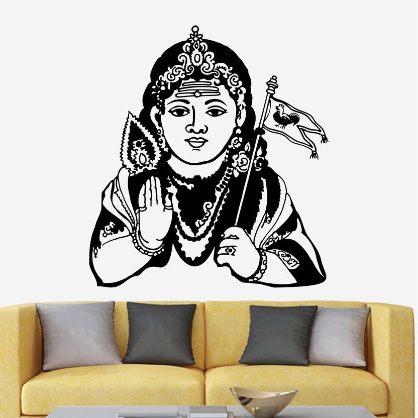 OUTFLITS Lord Murugar black and white - wall stickers - SM389 (PVC ...