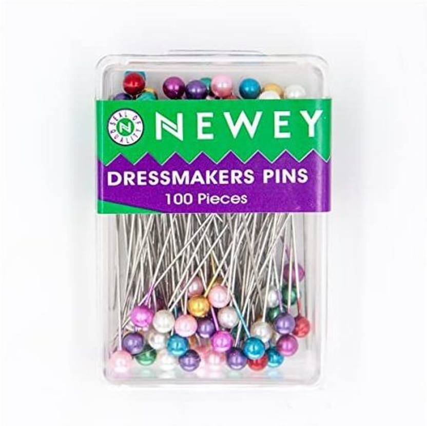 Prym 100 Pieces UK Colorized Dressmakers Pins Pearlized Round Head ...