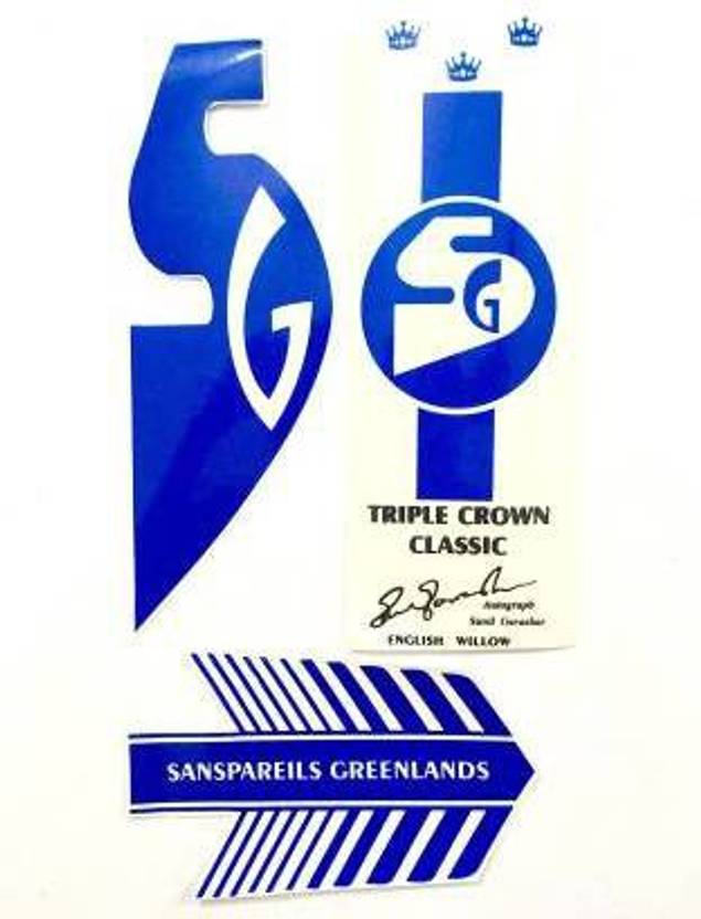 SG Triple Crown Sanspareils Greenlands Classic Bat sticker for Plain ...