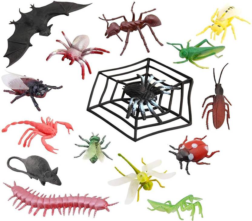 Mallexo Insects Toys for Kids Set of 17 PCS Insect Reptile Animals Toy ...
