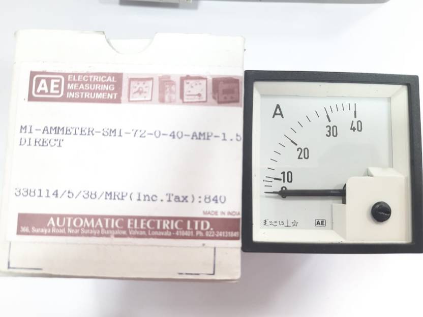 AE MI-AMMETER-SMI-72-0-10-AMP-1.5-DIRECT Ammeter Price in India - Buy ...