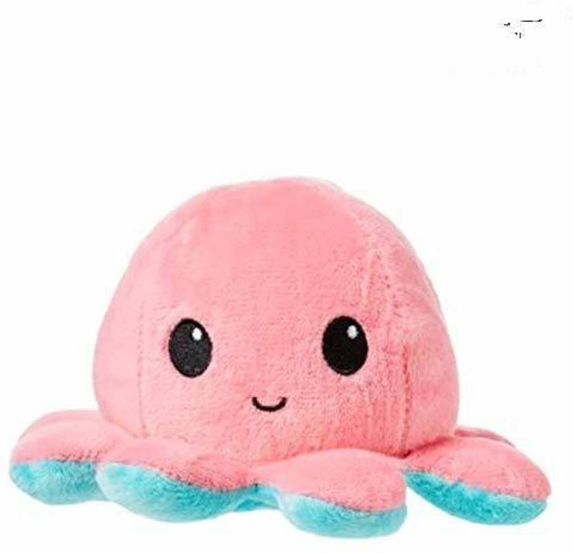 Agnolia Reversible Cute Pink and Blue 10 inches Octopus, Mood Changing ...