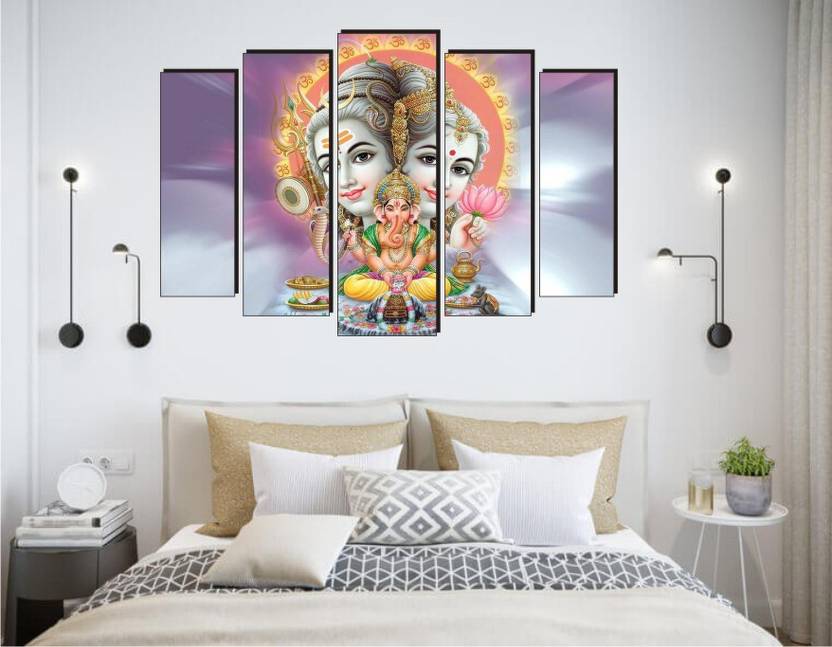 balkrishna wall stickers lord shiva & ganesha 3d wall stickers Medium ...