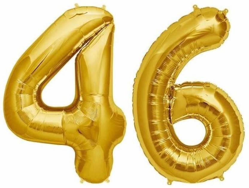 Flipkart.com | haven's treasure Solid "46" Number GOLD foil Balloon ...