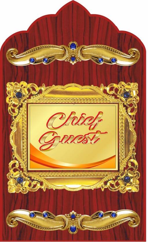 DELTA Chief Guest Logo (21.5 inch) Golden Color Sheet Wooden Memento ...