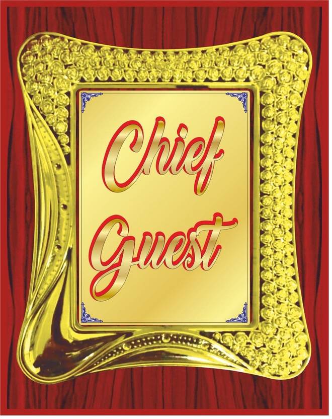 DELTA Chief Guest Logo (10 inch) Golden Color Sheet Wooden Memento with ...