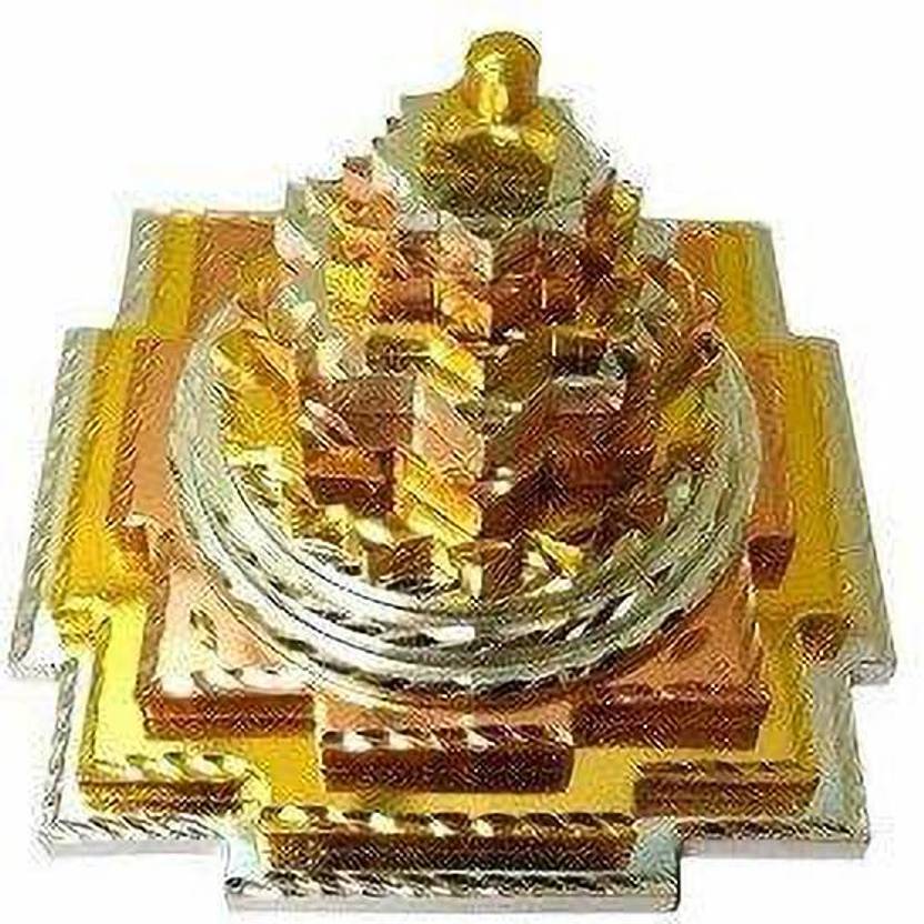 White Aura Vastu Store ASHT Dhatu Metal Brass Meru Shree/Shri Yantra ...
