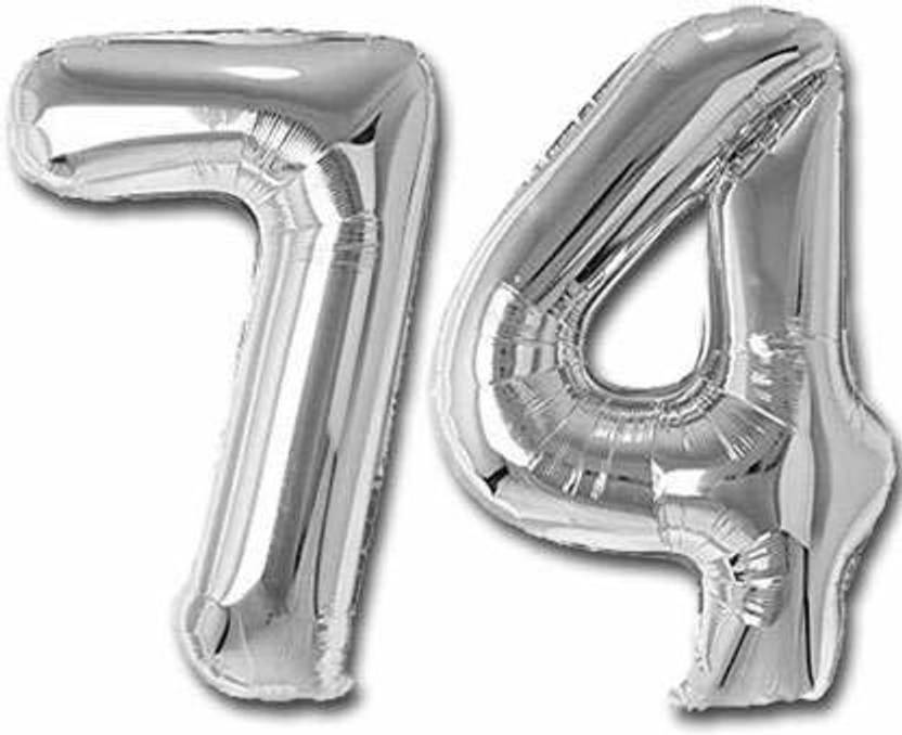 Flipkart.com | haven's treasure Solid ''74'' number decoration Foil ...