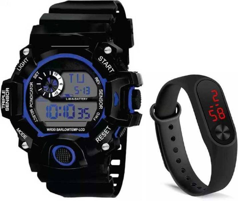 Trimax Blue combo Digital Watch - For Men & Women - Buy Trimax Blue ...
