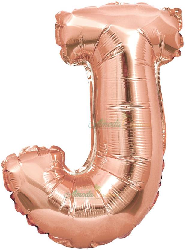 Flipkart.com | Almoda Creations Solid Rose Gold Letter "J" Balloon ...