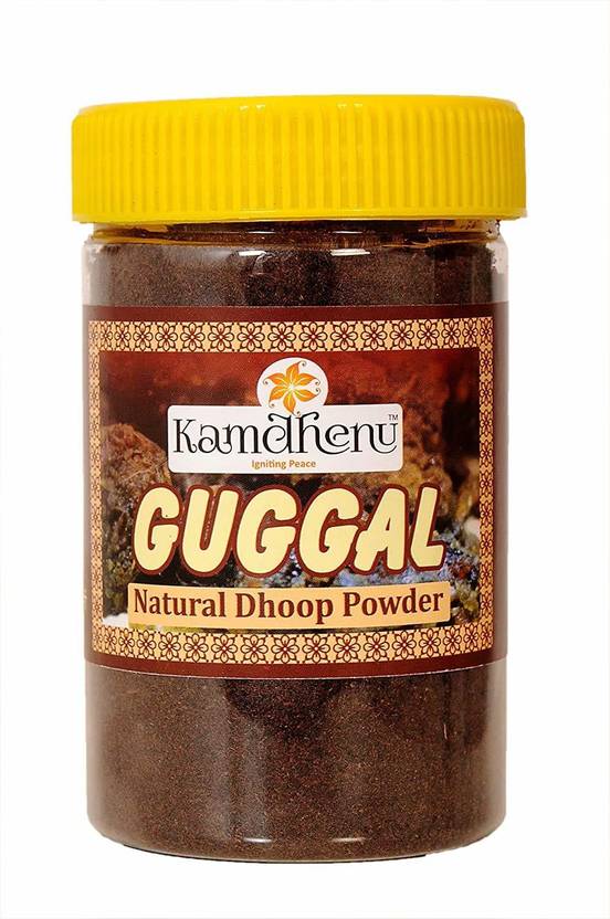 KAMDHENU Guggal Natural Dhoop Powder With Dhoop Burner Plate, 400 Gram ...