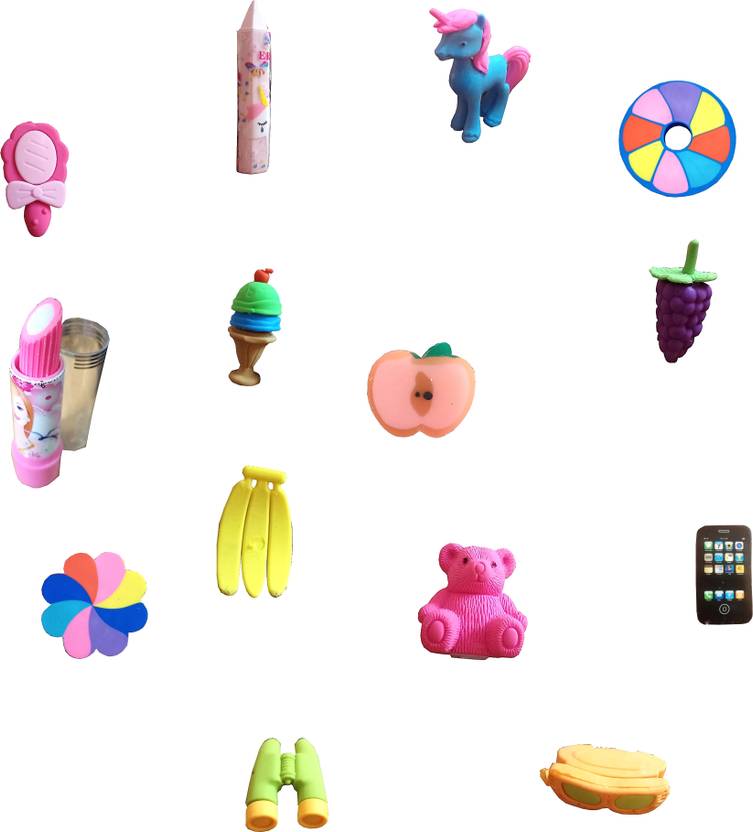 Flipkart.com | AutoVHPR Pack of 14 Small Fancy Erasers StyleCOD346 for ...