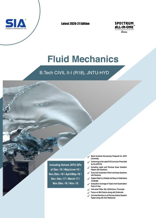 Fluid Mechanics, B.Tech II-Year I-Sem (CE) R18, JNTU-Hyderabad, Latest ...