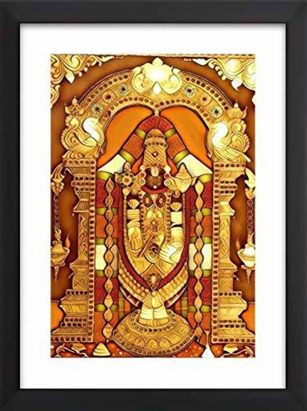 Lord Tirupati Balaji Poster with Frame for Living Room, Bed Room ...
