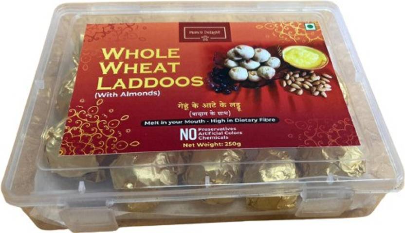 Moms Delight Whole Wheat Atta Laddoos : Prepared with Pure Desi Cow’s ...