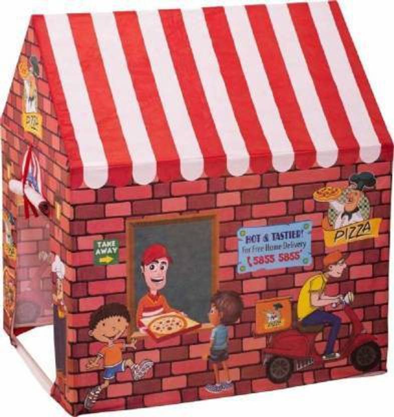 NISWA My Pizza Shop Theme Printed Playing Hut Tent House for Kids in ...
