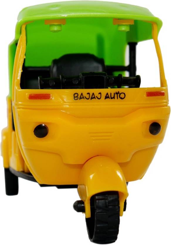 DSMS Auto Rickshaw Diecast Plastic Toy Car with Pull Back Action ...