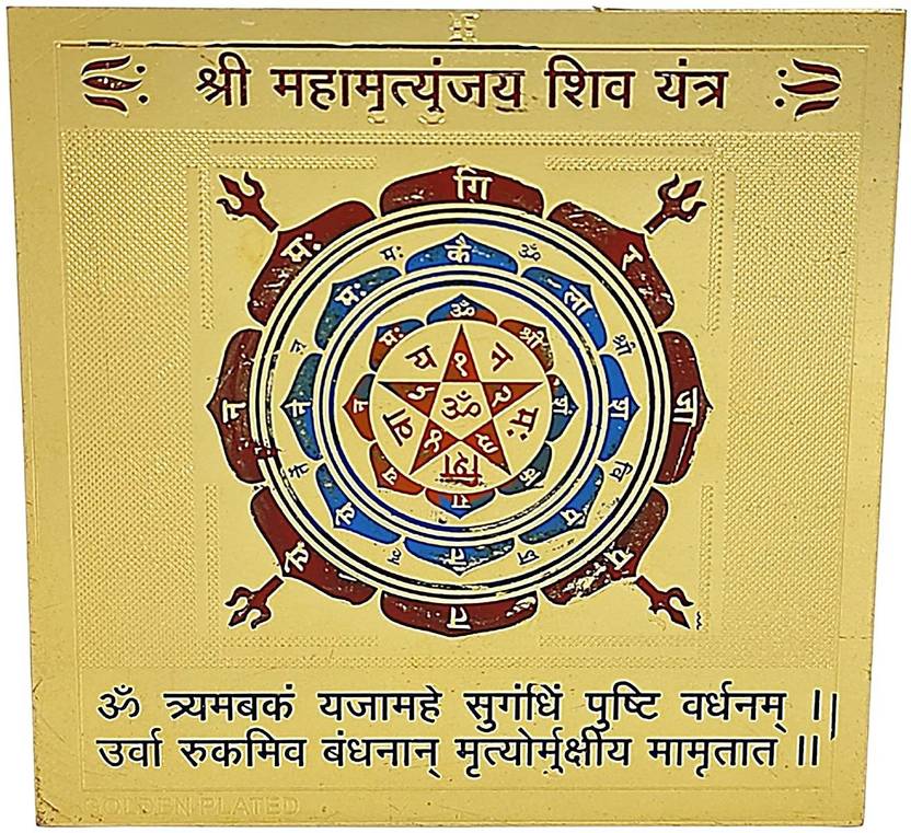 Plus Value Shri Mahamrityunjaya Yantra Brass Yantra Price in India ...